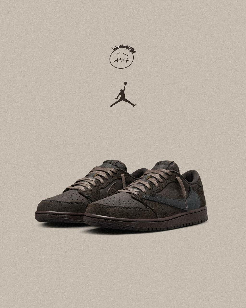 Кроссовки Nike Air Jordan 1 Retro Low OG SP "Travis Scott - Velvet Brown"