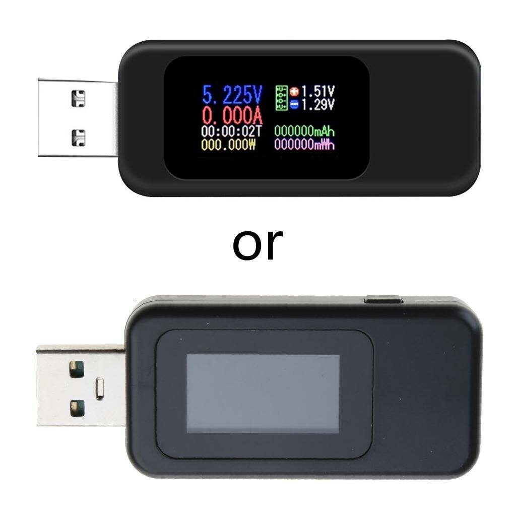 USB-вольтметр-амперметр для дома, Черный