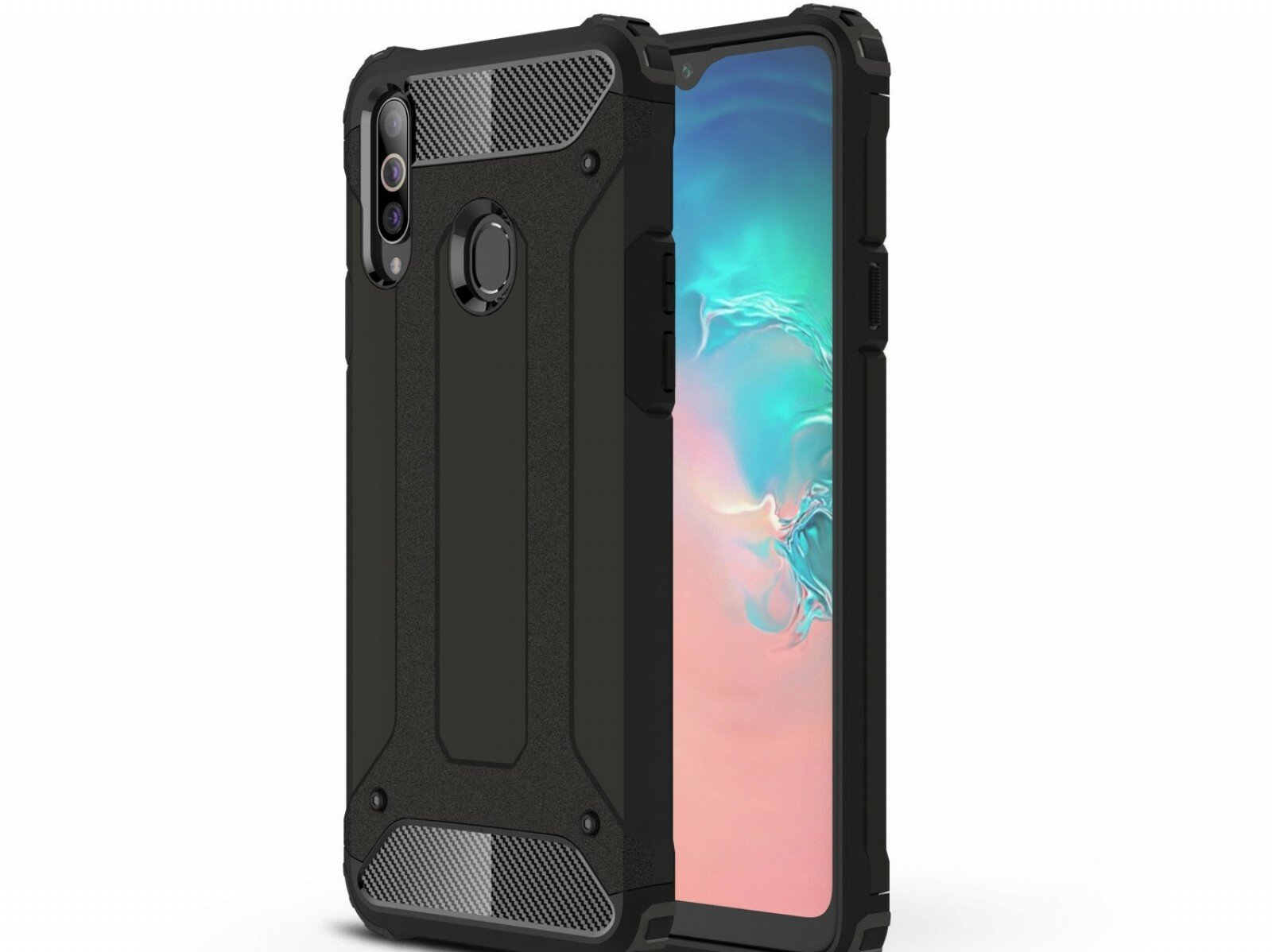 Чехол-бампер MyPads для Samsung Galaxy A10s противоударный усиленный черный