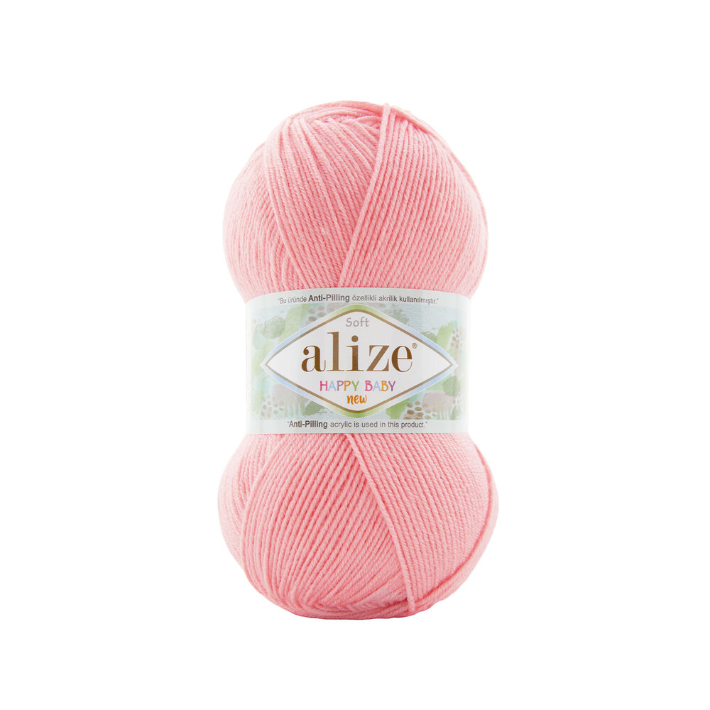 Пряжа для вязания Alize Happy baby new 161 розовый 100 гр/320 м 10% бамбук, 90% антипилинг акрил