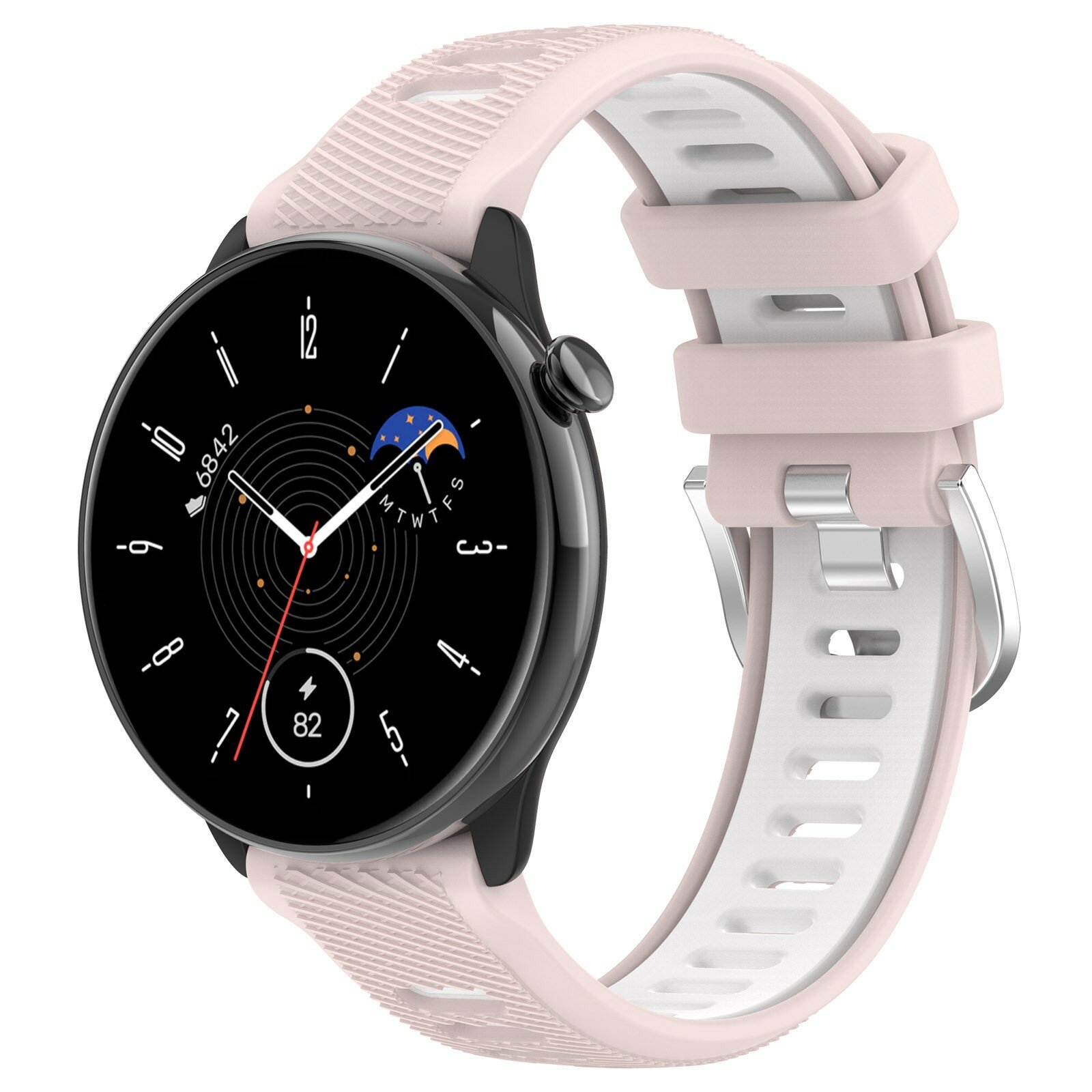 Силиконовый гипоаллергенный ремешок MyPads Hypo для Amazfit GTR mini A2174 с быстрой заменой, розовый