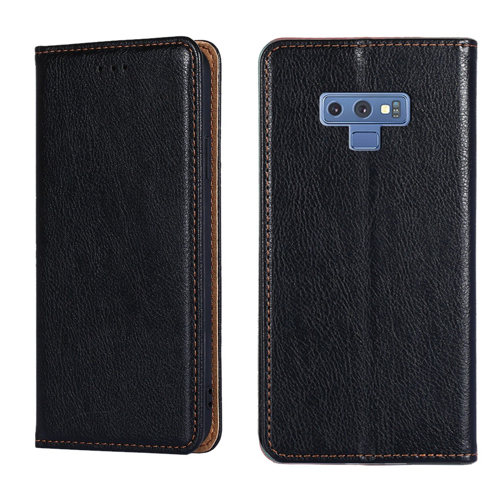 Чехол-книжка MyPads для Samsung Galaxy Note 9 черный из искусственной кожи