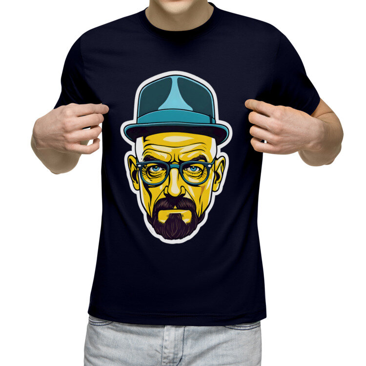 Мужская футболка «Во все тяжкие» (темно-синий, 3XL)