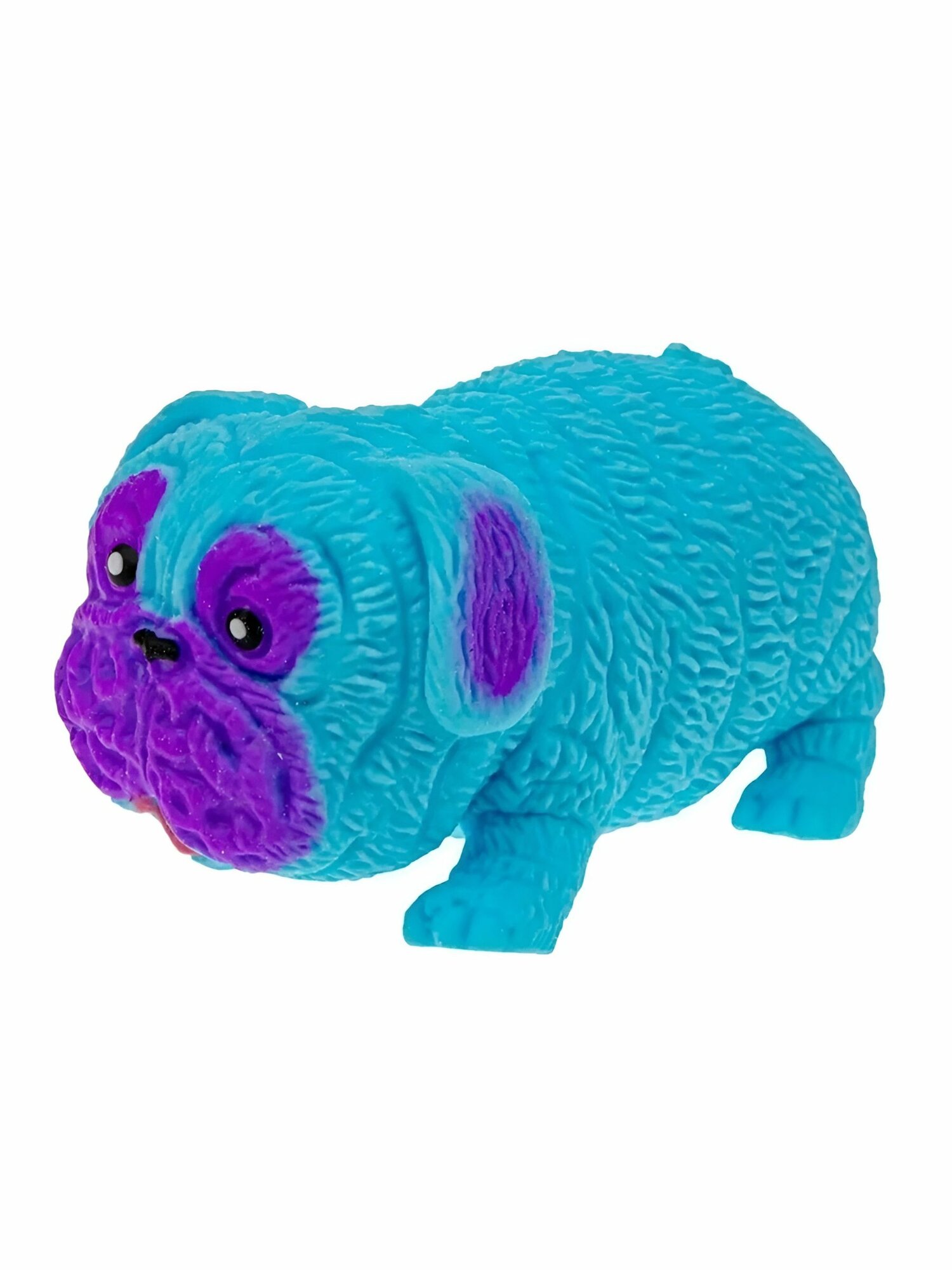 Игрушка мялка-антистресс для детей и взрослых Мопс с песком, синий