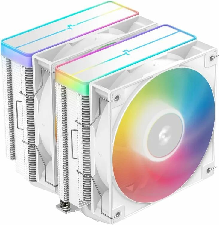 Кулер для процессора Deepcool AG620 Wh V2 ARGB, 4-pin, 260W, белый Ret (R-AG620-WHAMMN-GJD)