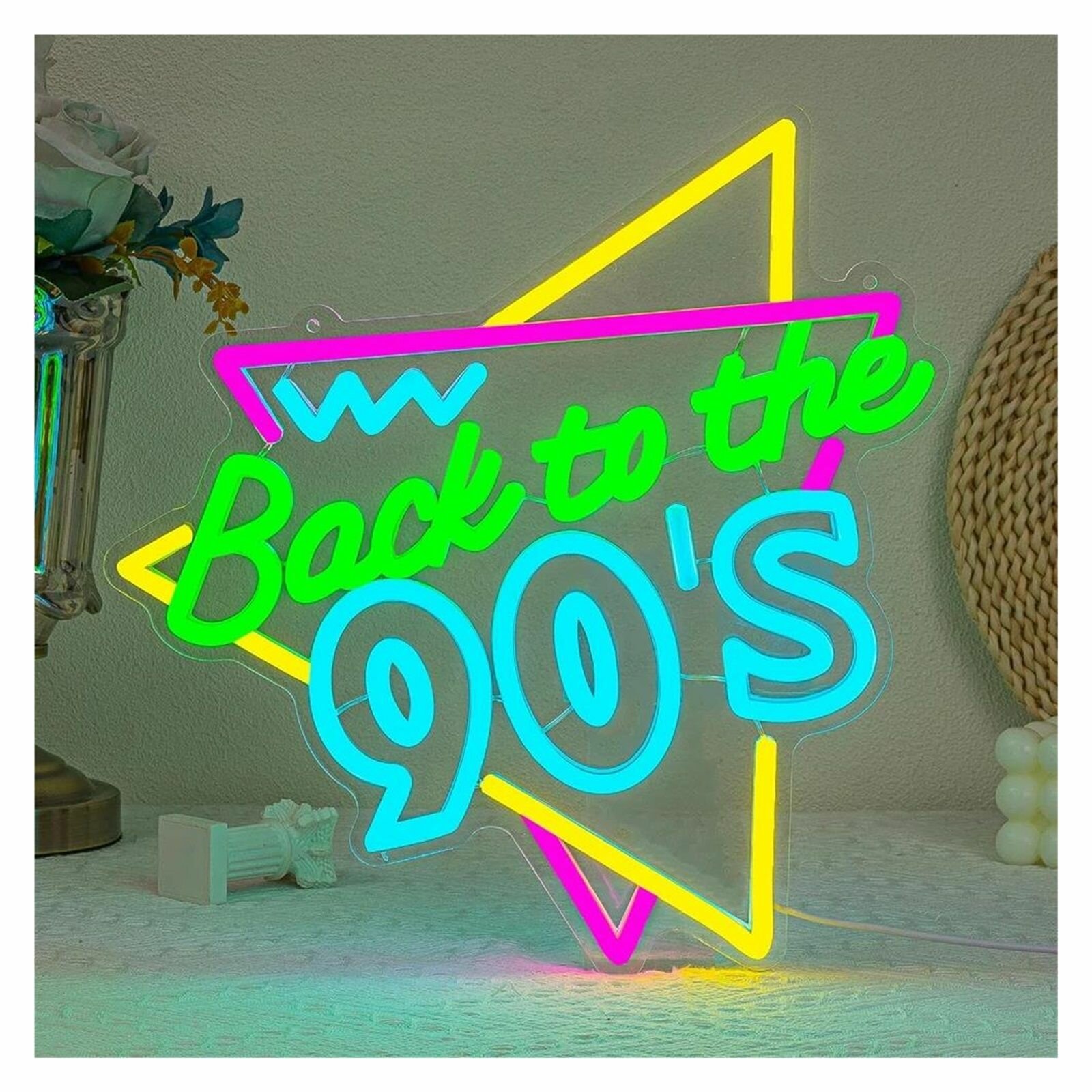 Back To The 90's Декор Неоновой Вывески 34смх33см
