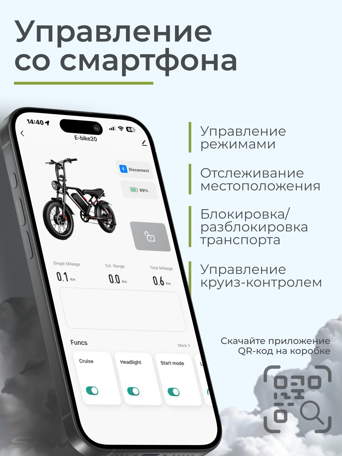 Электровелосипед взрослый, "SAMIK BK20 Mini", складной, 16 дюймов, до 40км/ч — фото 1