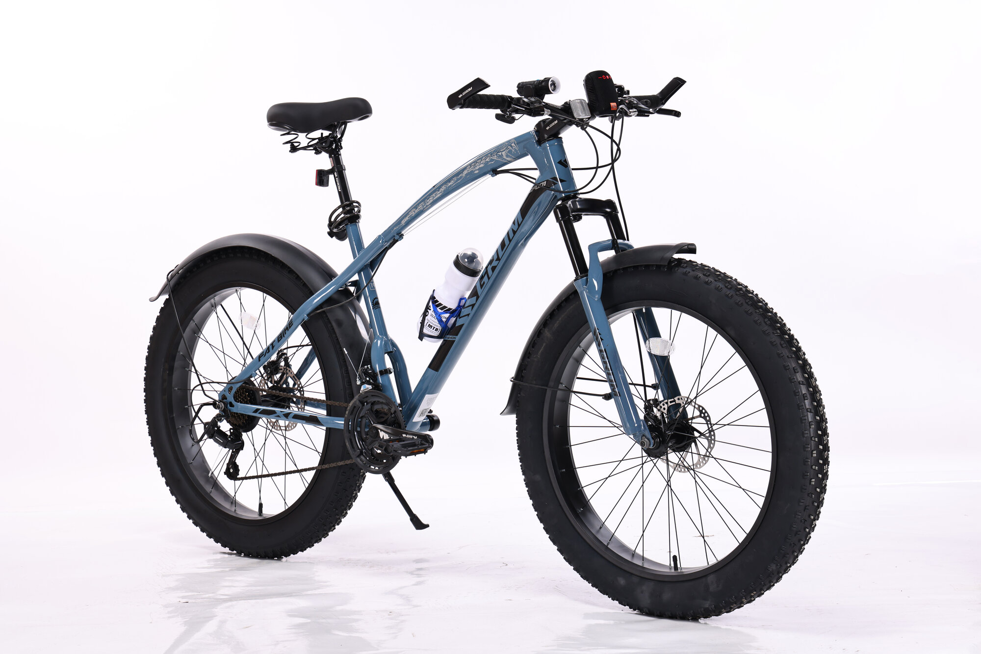 Fatbike Горный велосипед Фэтбайк GROM, 26*4.0 дюймов / взрослый, мужской и женский для прогулки / скоростной, спортивный велик для подростков синий