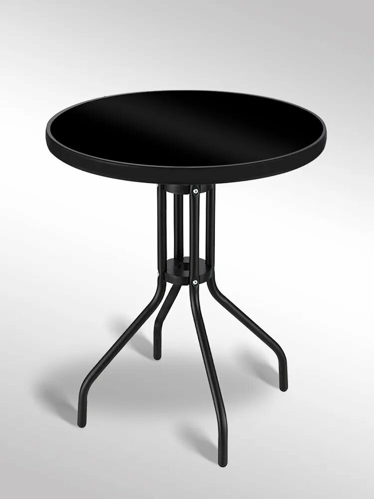 Садовый стол, Стекло, Металл 60х60х70 см