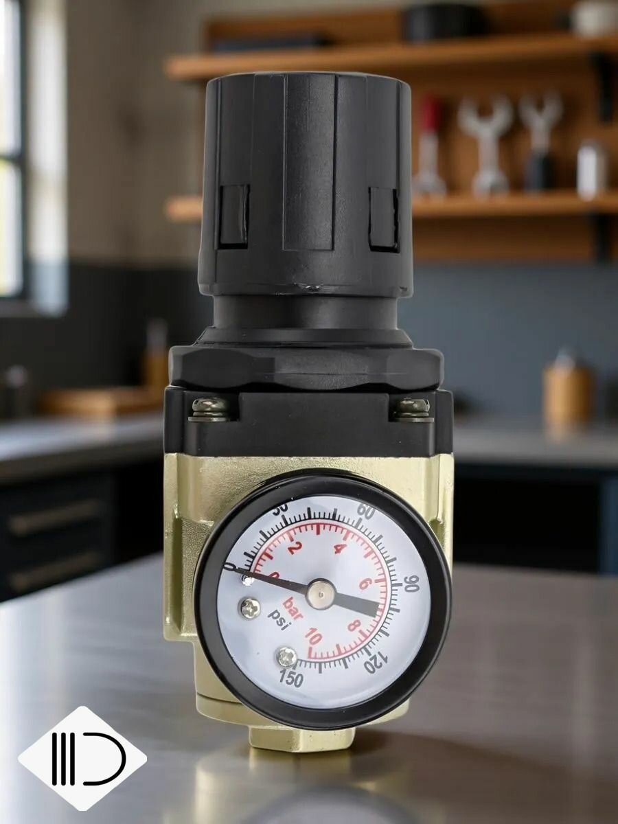 Регулятор давления Pegas pneumatic AR3000-02 с манометром профи 1/4" 4601Б
