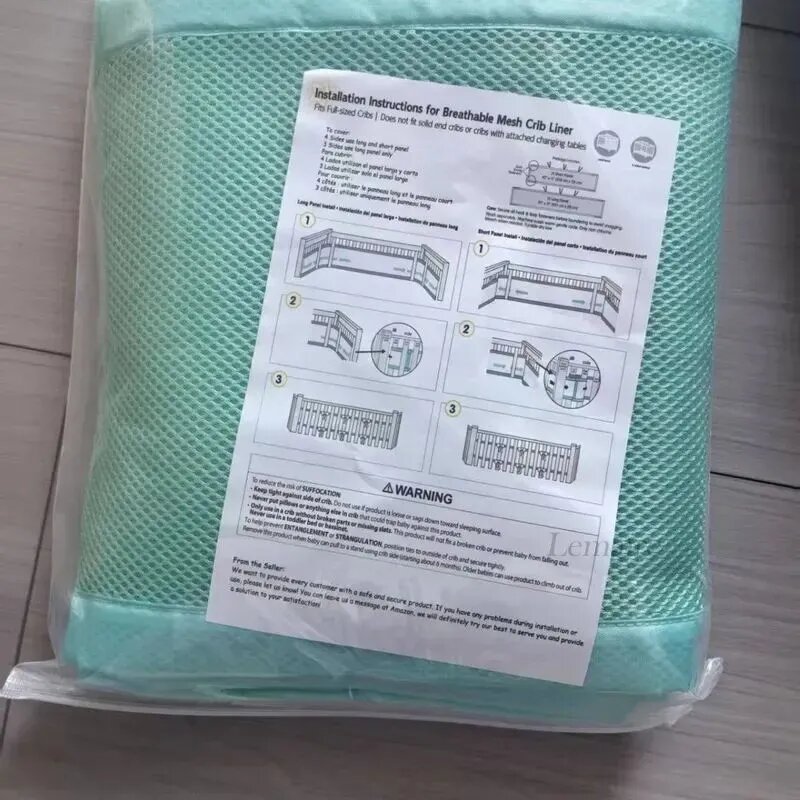 Бампер для детской кроватки, Бампер для детской кроватки, Подкладка из 3D-сетки, препятствующая воздушному потоку