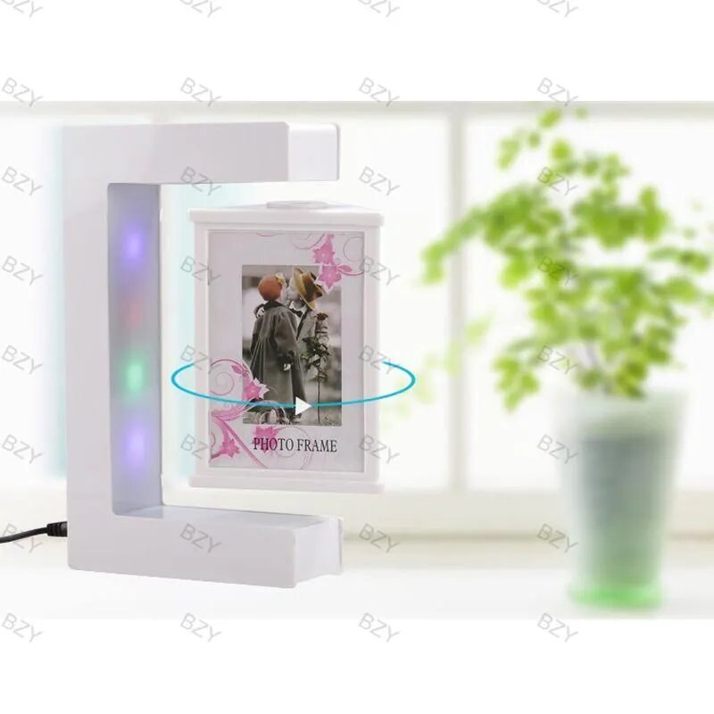 Фоторамка с магнитной левитацией и RGB подсветкой, современный дизайн для фото 10x15 см — фото 1