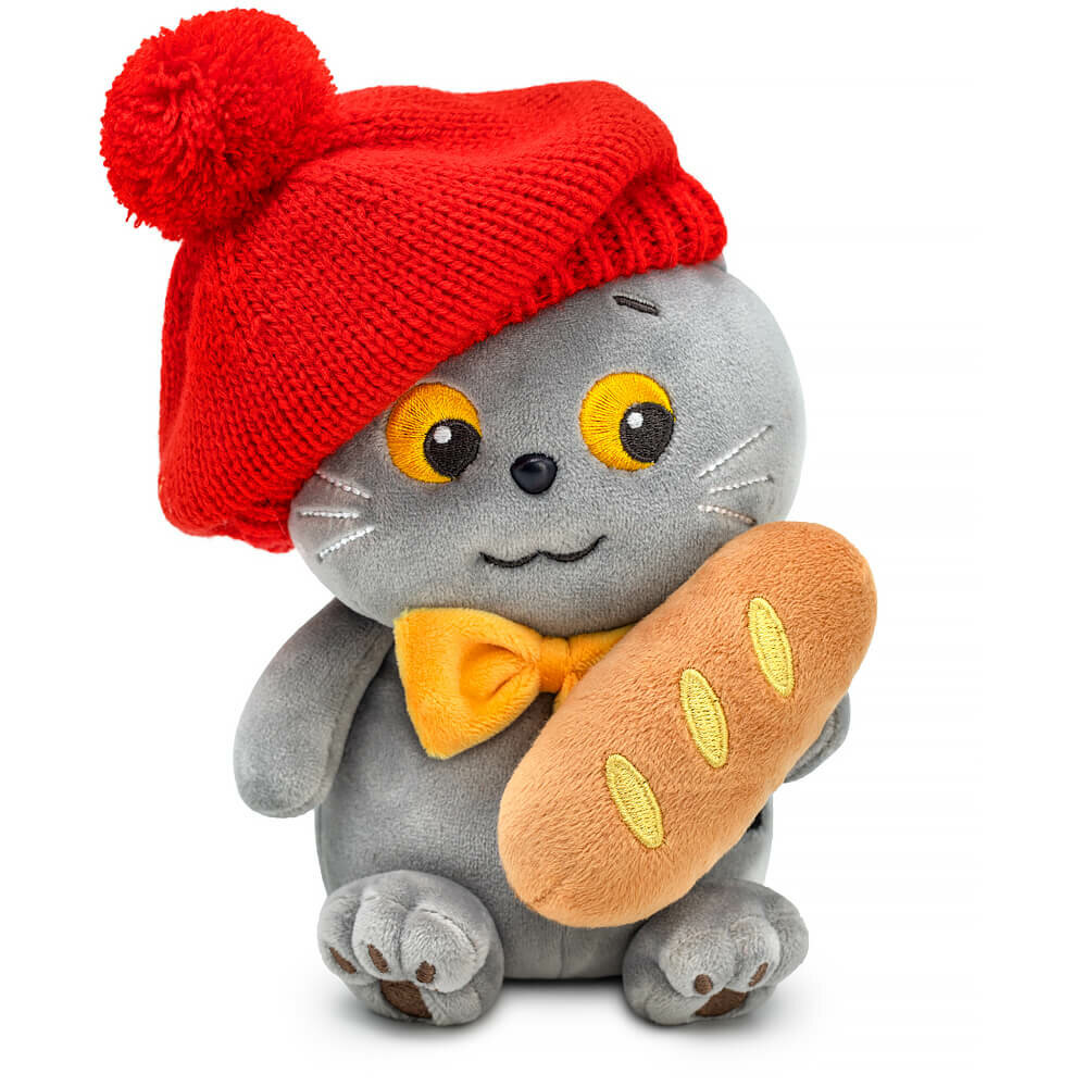 Новинка! Мягкая игрушка BUDIBASA Кот Басик "Бонжур". Коллекция Эмоции (16 см.)