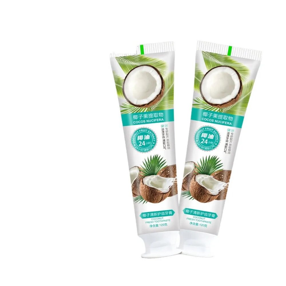 Зубная паста с кокосовым маслом для блеска/уход за свежим дыханием для десен и эмали