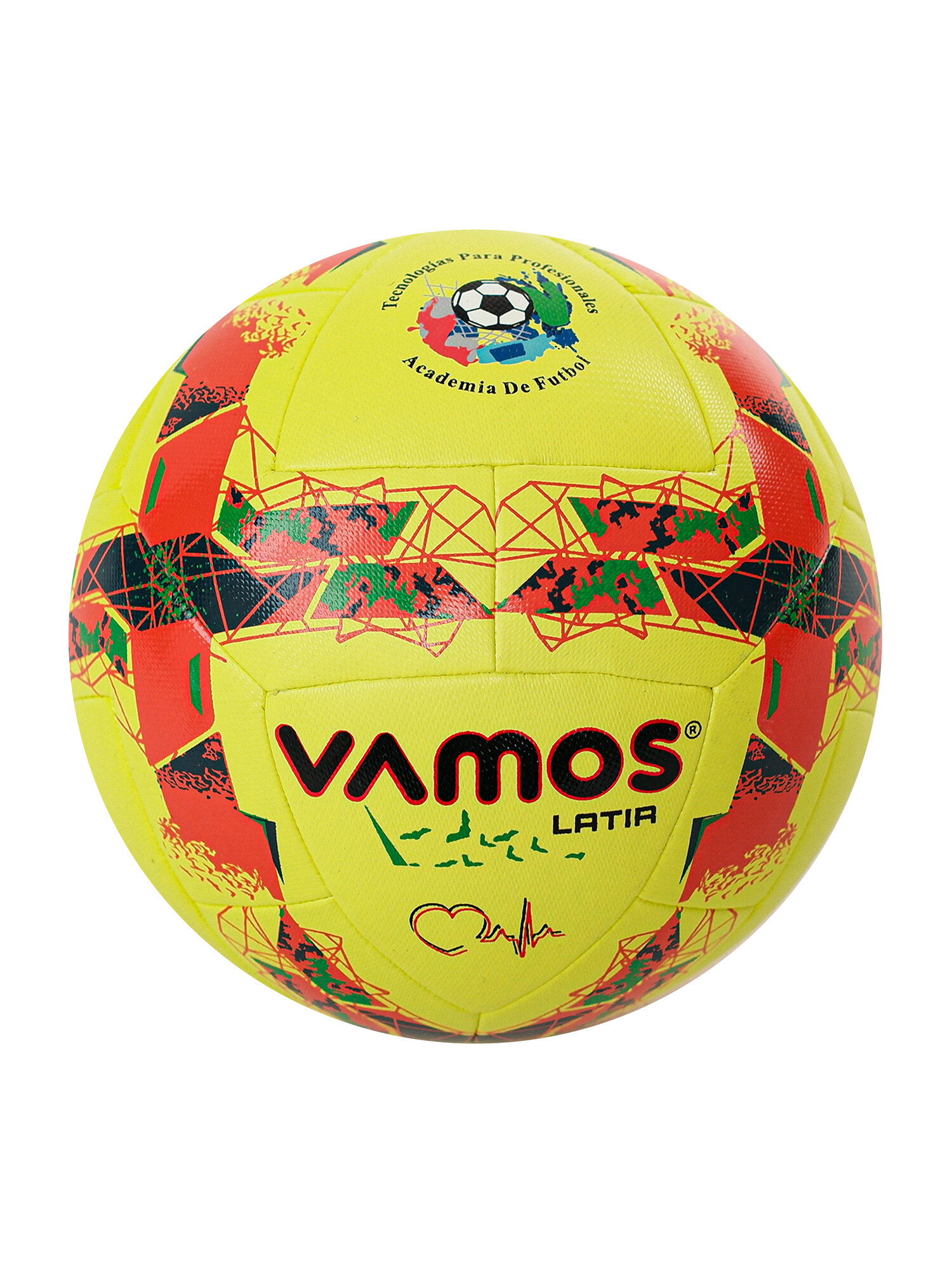 Мяч футбольный Vamos LATIR, 5 размер, 20 панелей, гибридная сшивка, желтый