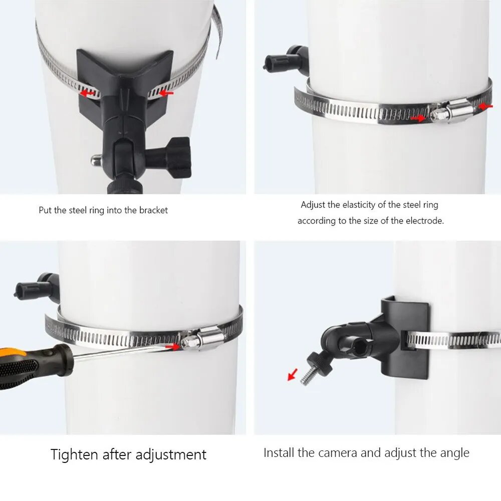 Универсальный кронштейн для наружной камеры с регулировкой 360 из нержавеющей стали и ABS подходит для Ring Stick Up Cam EufyCam 2C