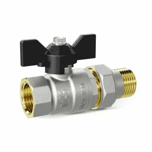 Кран шаровой с американкой полнопроходной (бабочка) LD Pride 1 1/4"