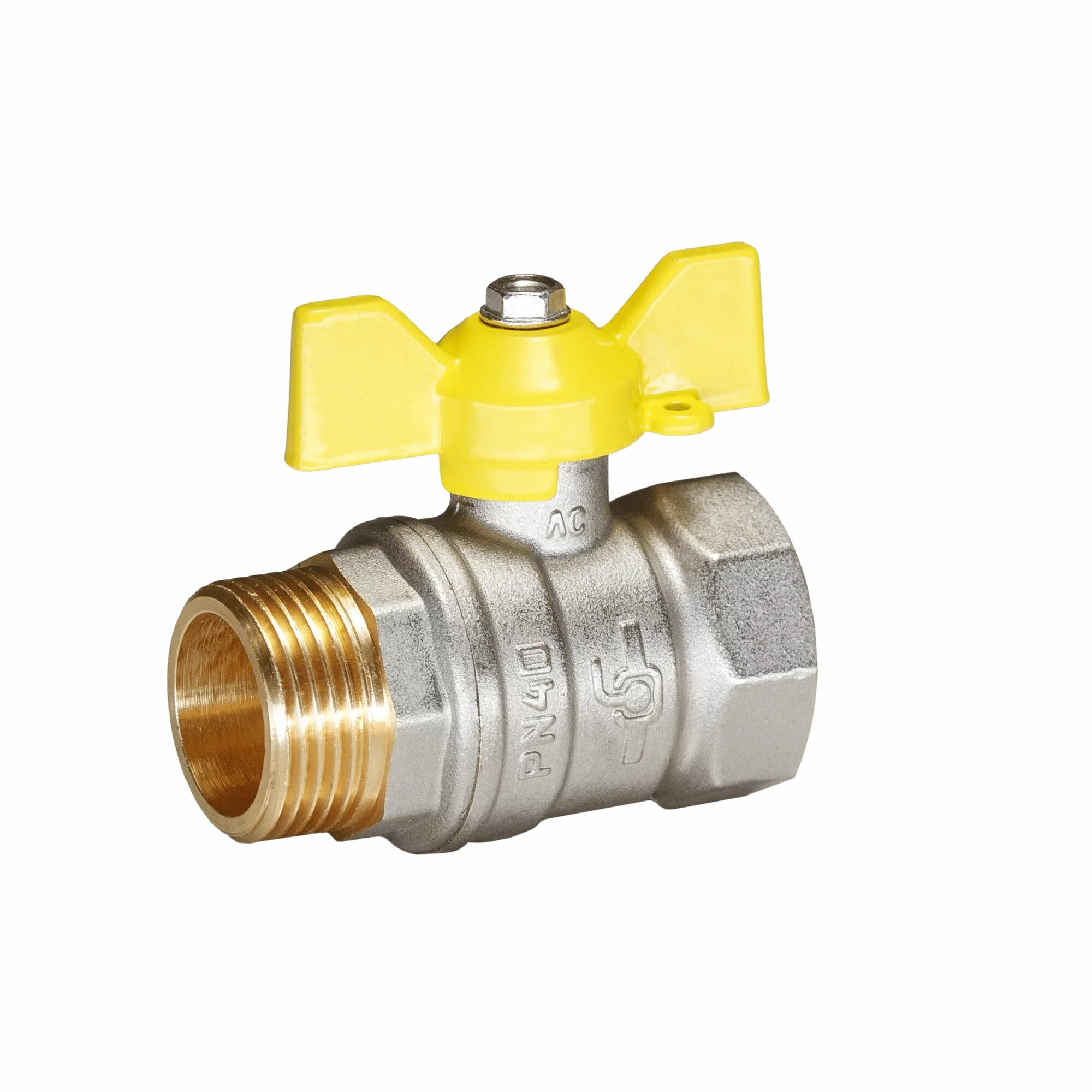 Кран шаровой для газа муфта/резьба полнопроходной (бабочка) Temper 1/2"