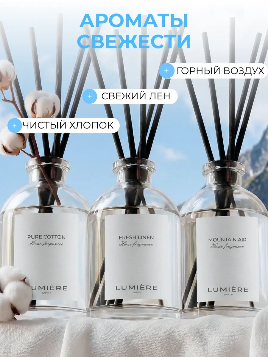 Ароматический диффузор для дома, ароматизатор для дома 3 шт по 50 мл