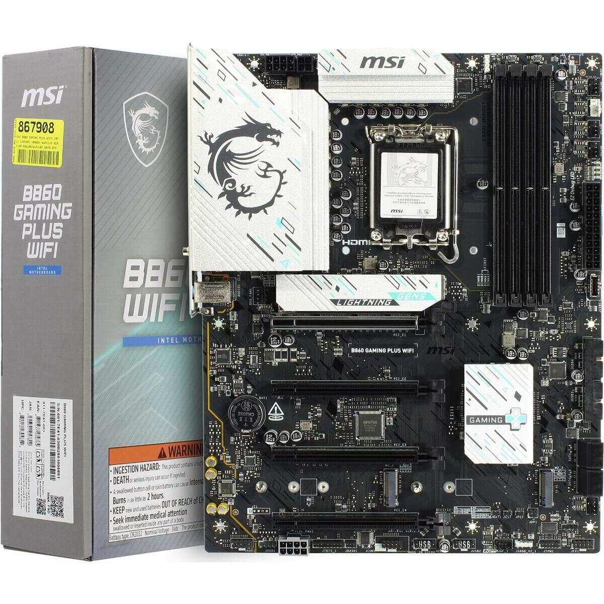 MSI B860 GAMING PLUS WIFI (RTL) LGA1851 4xPCI-E HDMI+DP 5GbLAN+WiFi+BT SATA ATX 4DDR5