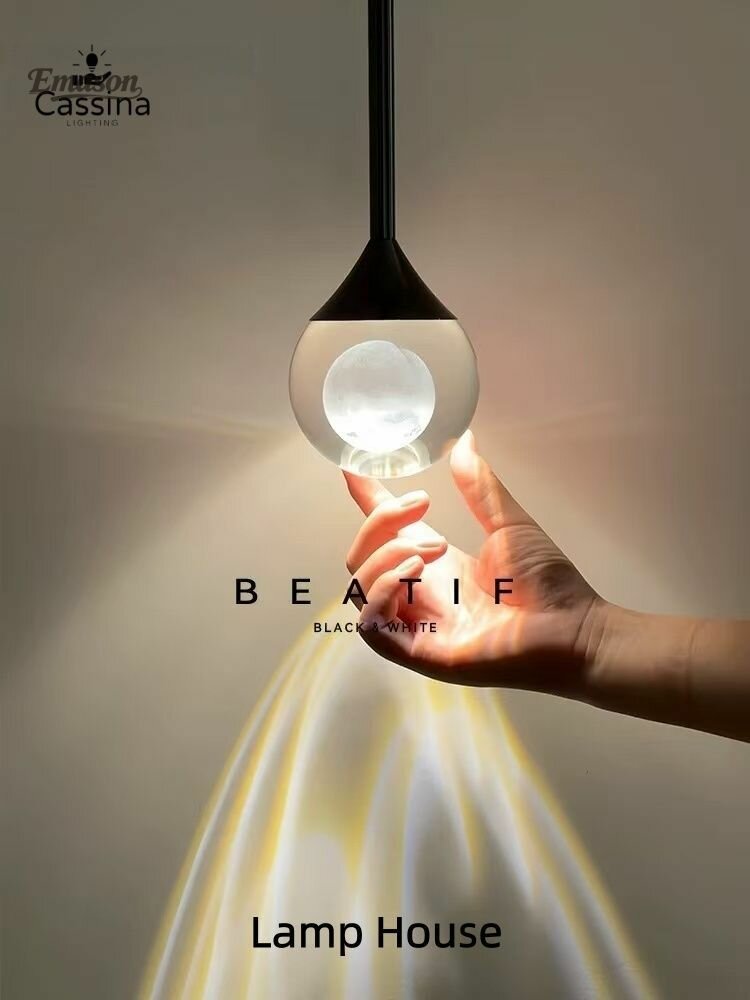 Хрустальная люстра /Cassina HY-Y08-H /5 Вт /Диаметр 10 см, чёрный.