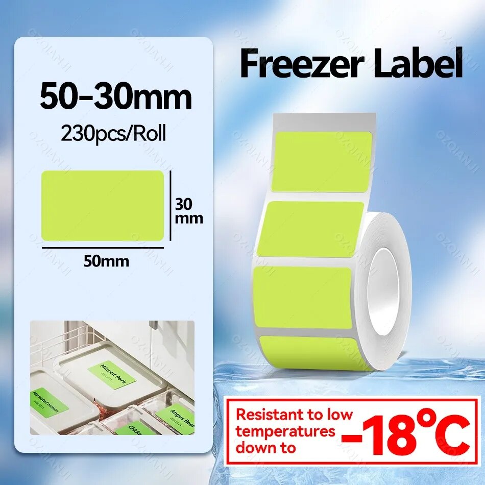 Термоэтикетки для морозилки 50x30mm GR
