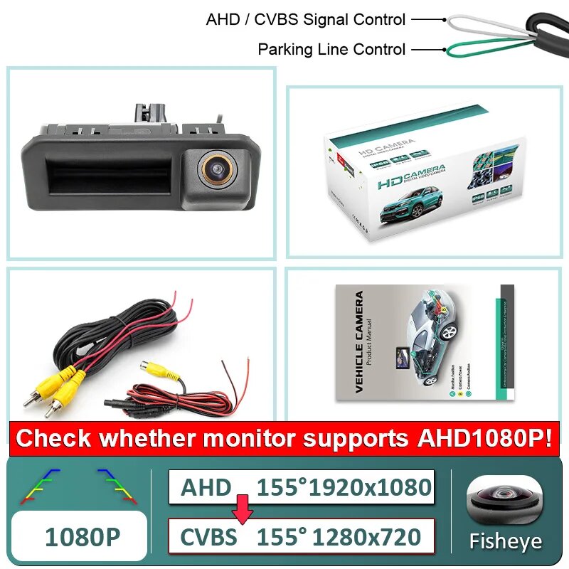 AHD 1080P камера заднего вида для Audi VW