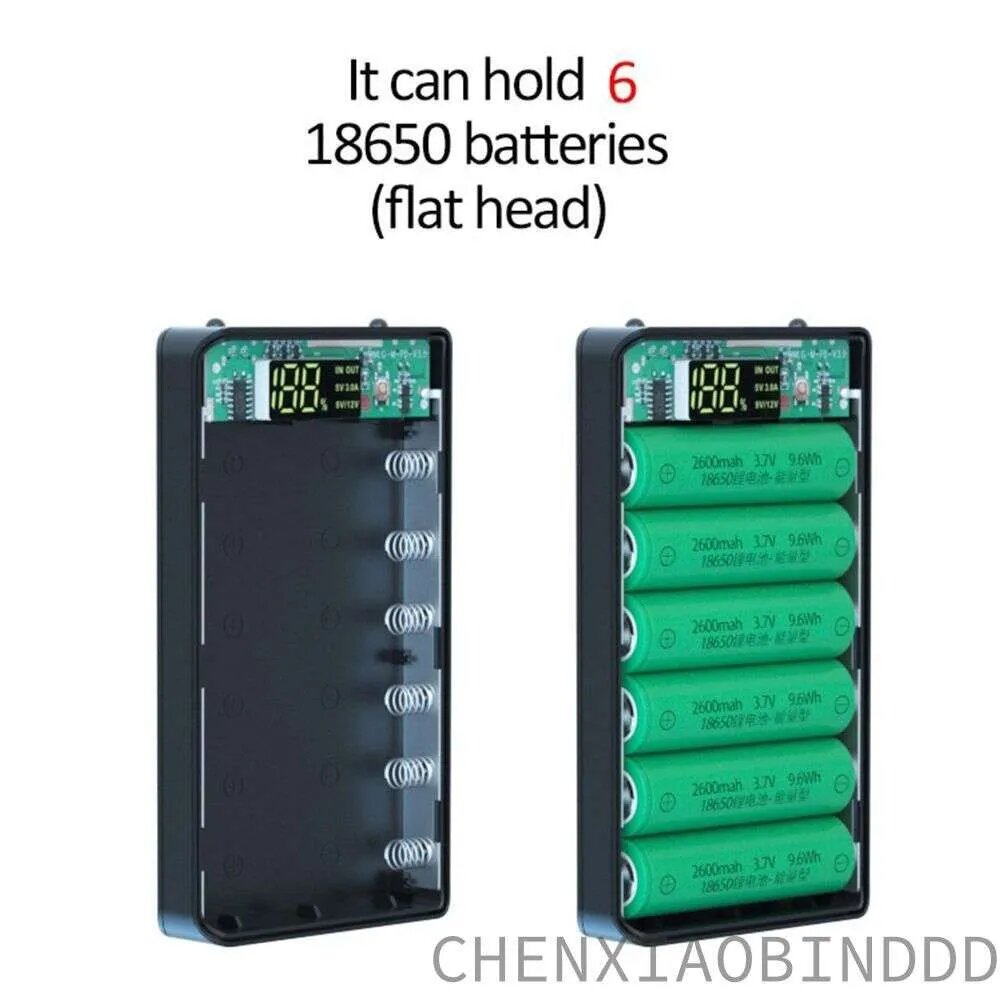 Отсек батарейный Li-ion 8x18650 1 шт. с зарядным устройством / корпус для Power Bank