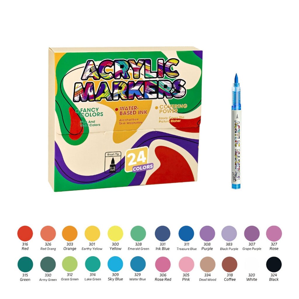 Жидкий акриловый маркер, наконечник кисти, акриловая ручка-краска для создания детских открыток