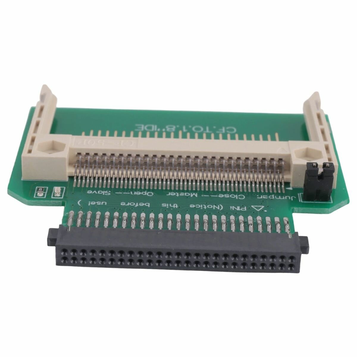 Адаптер Cf Merory Card Compact Flash для подключения к 50-контактному 1,8-дюймовому IDE-жесткому диску или SSD-накопителю (зеленый, белый и черный).