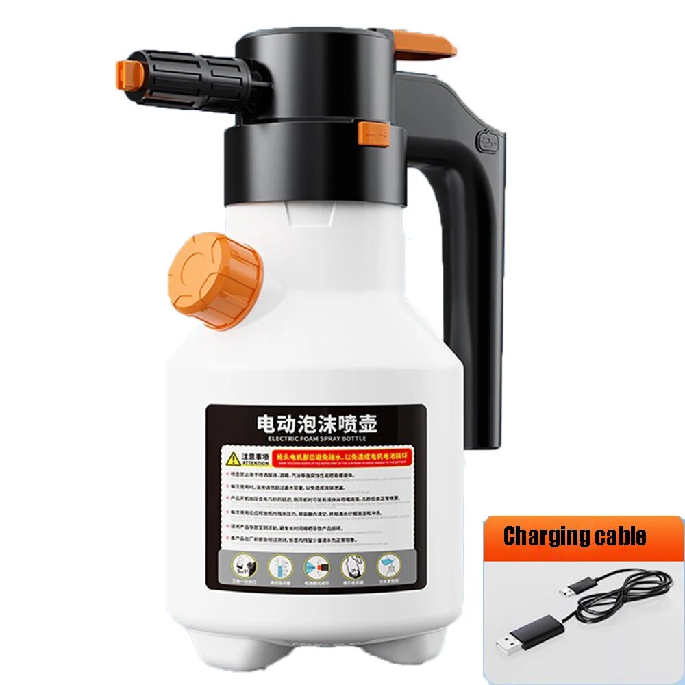2-литровый Ручной Электрический Распылитель Пены, Пенная Насадка Для Автомойки, Моторизованный White