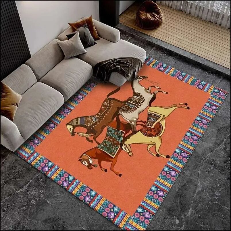Hermes Ковер 120x160 см орнамент светло-коричневый
