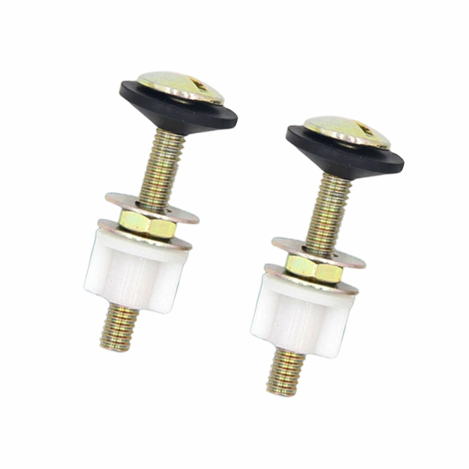 Универсальный комплект крепежа для бачка унитаза с прочными стальными болтами и уплотнителями