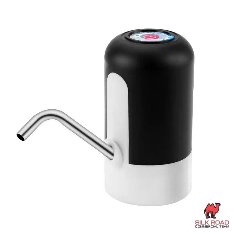 Электрический насос для воды с зарядкой, USB, черный/белый, ABS-пластик, нержавеющая сталь