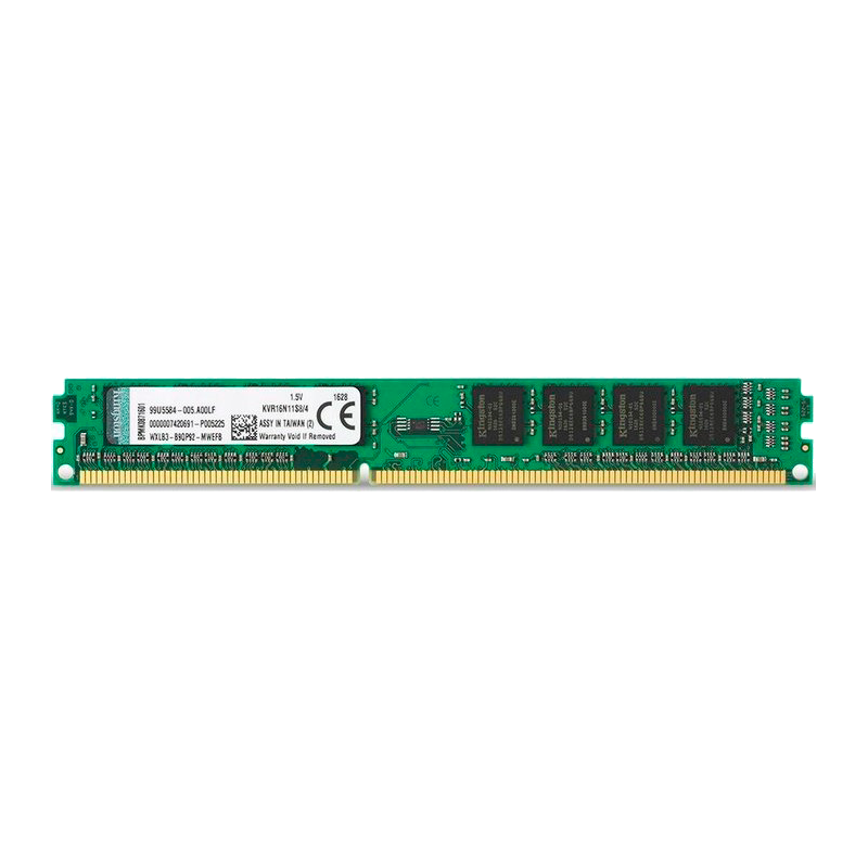 Оперативная память Kingston 4GB 1600MT/s DDR3 Non-ECC CL11 DIMM 1Rx8 (Select Regions ONLY) (Kingston KVR16N11S8/4WP)