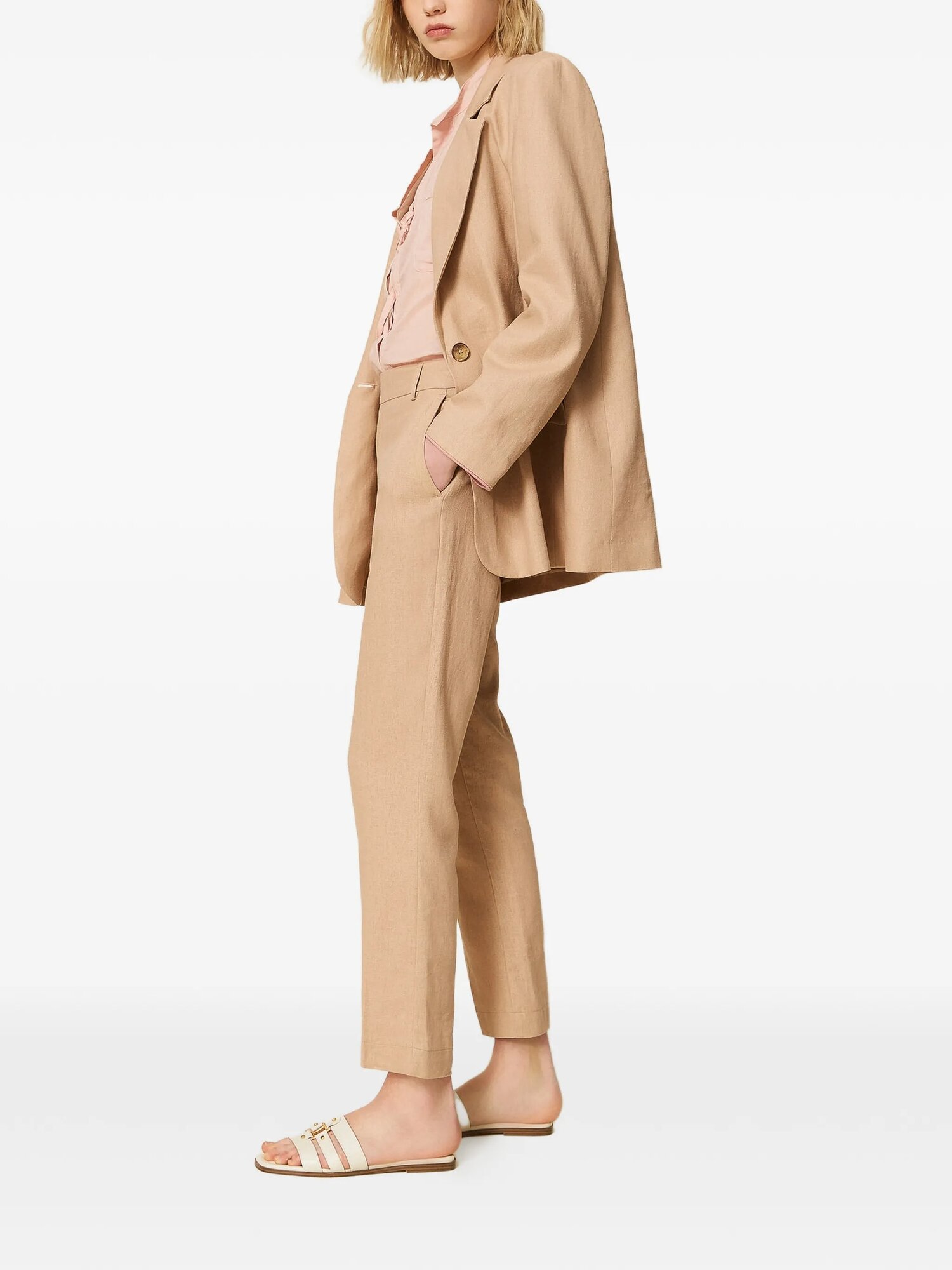 Брюки Twinset Milano Tapered trousers, размер 40, разноцветный — фото 1