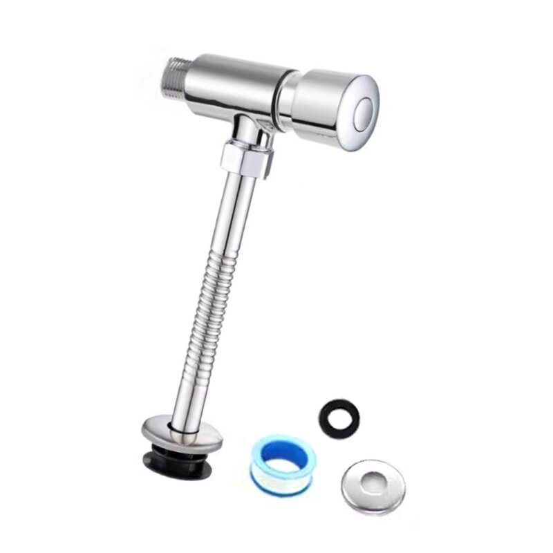 Клапан для промывки писсуара с ручным отжимом-скрытая установка из сплава