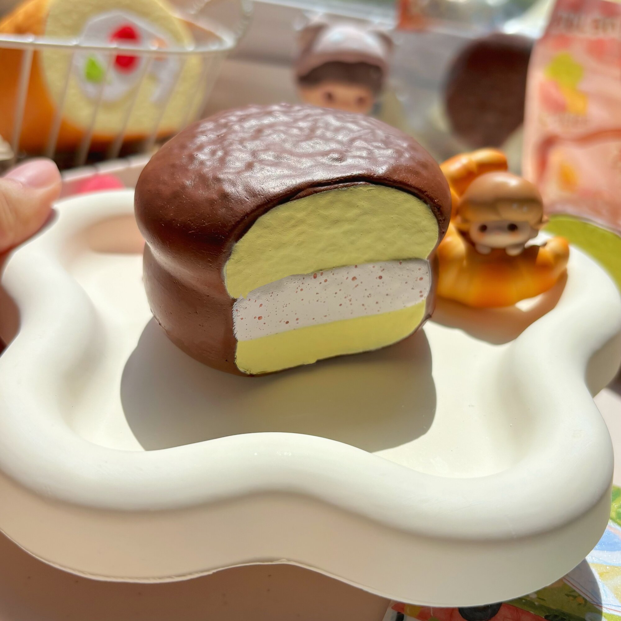 Сладкий шарик в форме звезды с ореховым кремом, игрушка-скуиш для снятия стресса, 7.5 см