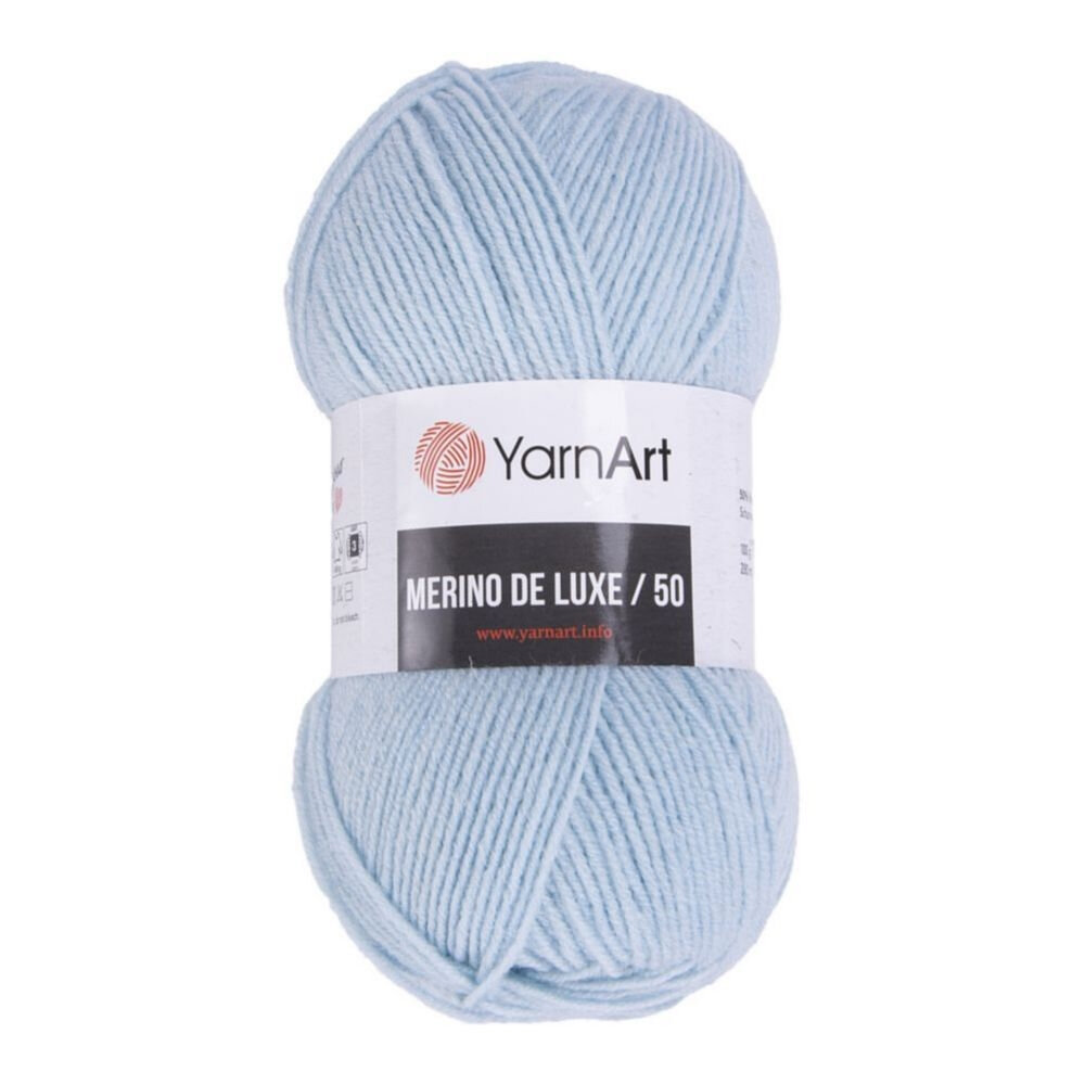 Пряжа для вязания YarnArt Merino de luxe / 50 215 голубой 100 гр/280 м 50% шерсть, 50% акрил