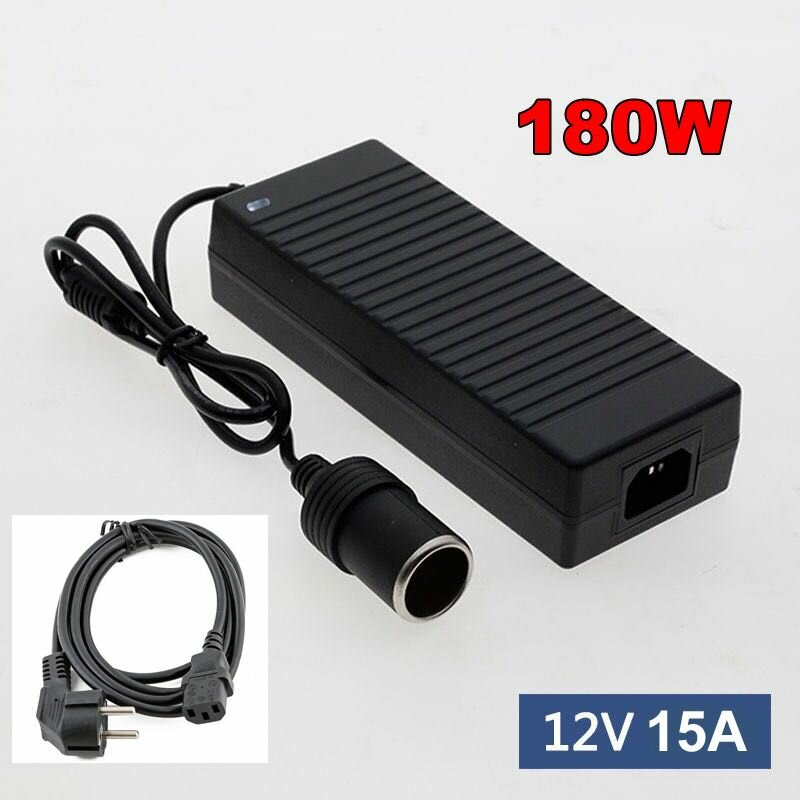 180W Преобразователь напряжения 220v в 12V/15A прикуриватель