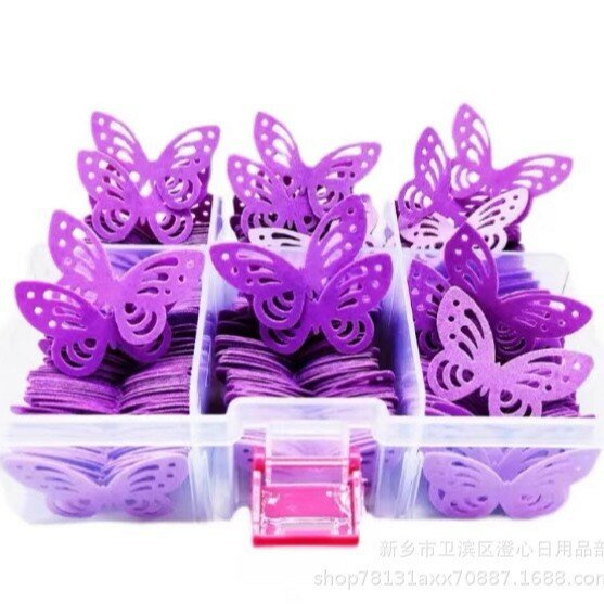 Украшение для торта, ажурные бабочки из рисовой бумаги, креативное украшение для блюд и холодных закусок, красочные ажурные бабочки.