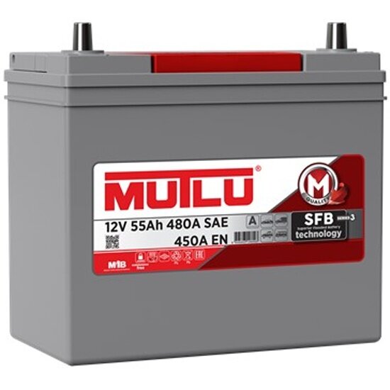 Аккумулятор Mutlu SFB B24.55.045. E, 237x127x222, обратная полярность, 55 Ач
