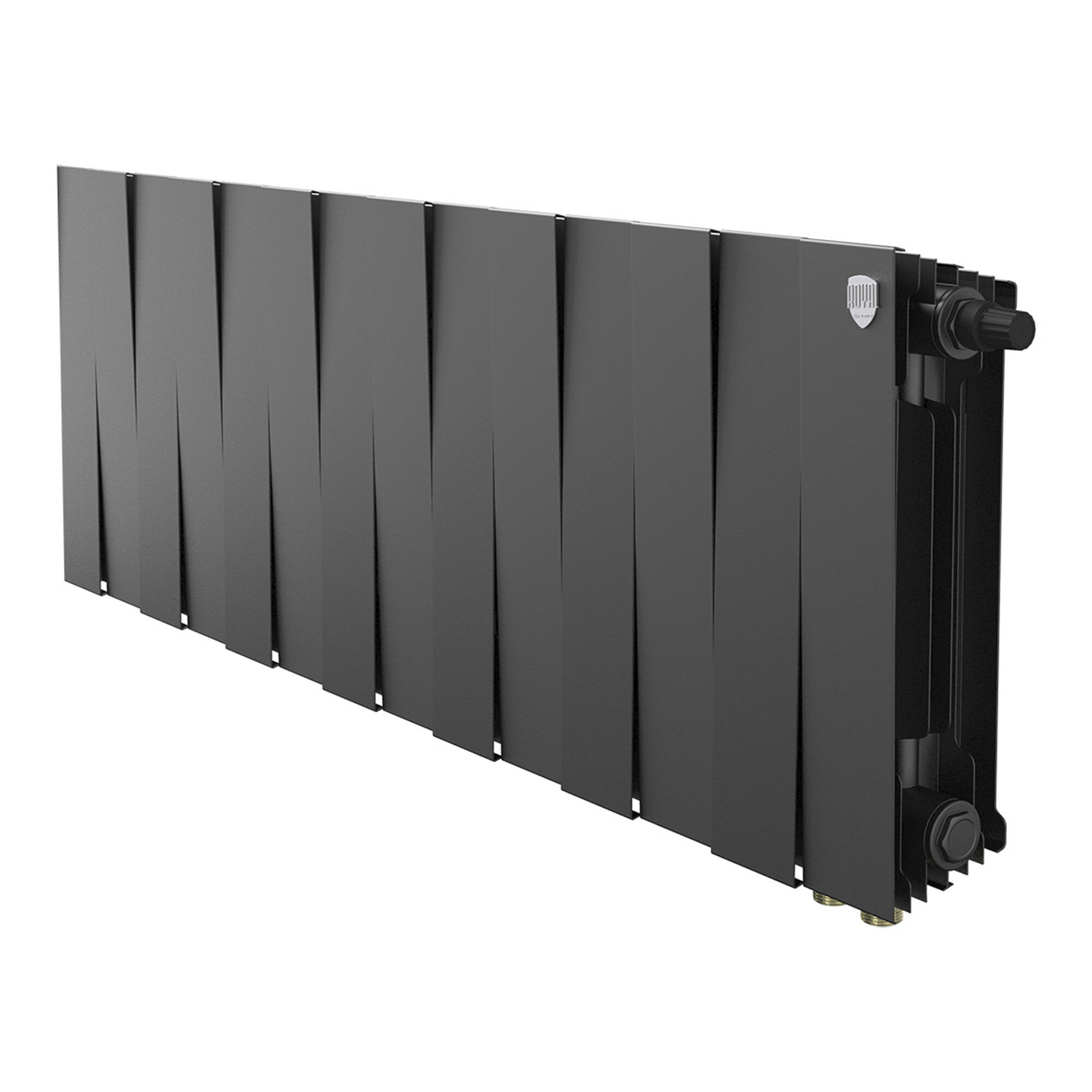 Радиатор биметаллический Royal Thermo PianoForte 300 Чёрный VR80 - 14 секц.