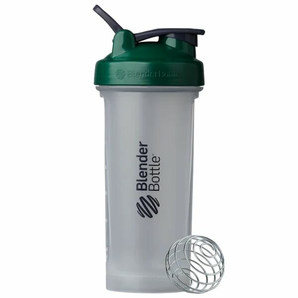 Blender Bottle, Шейкер спортивный Classic, цвет Clear Green (прозрачный/зелёный), 828 мл (28oz)