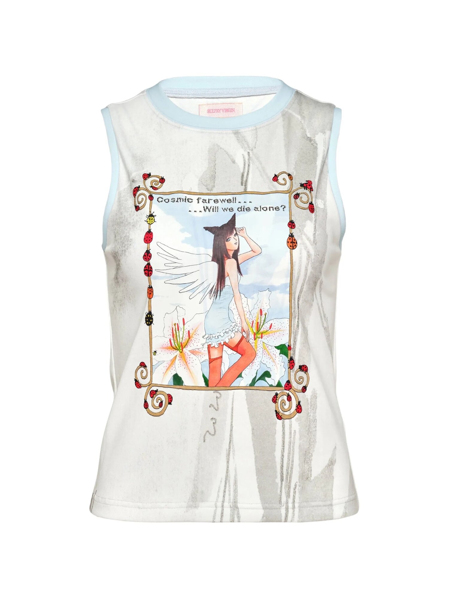 Топ Graphic-print sleeveless top