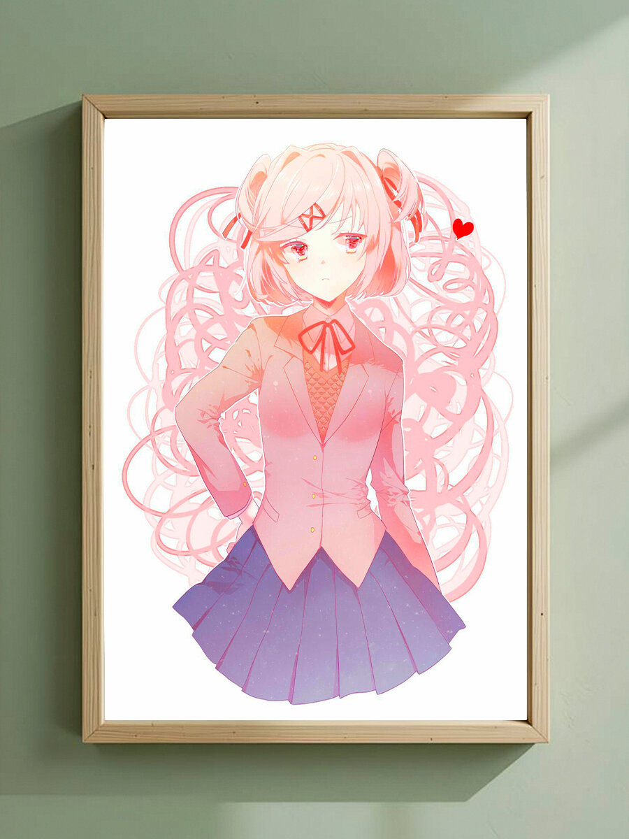 Постер, плакат на стену "Doki Doki Literature Club" 42 см х 29,7 см (А3)
