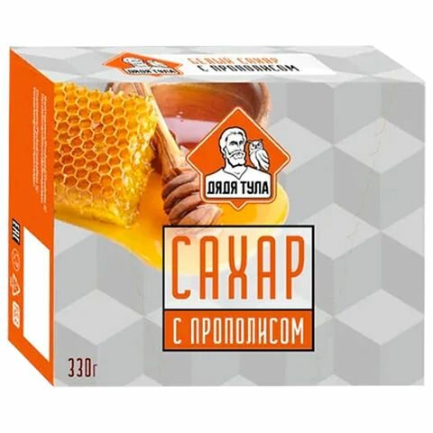 6 шт. Сахар кусковой с экстрактом прополиса, 330 г