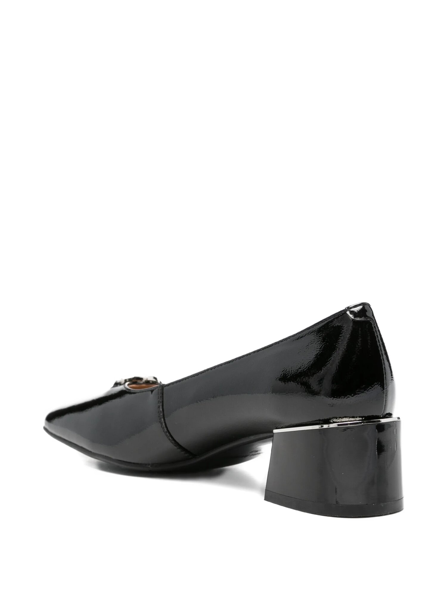 Туфли LINDA BAUMANN Logo-plaque pumps, размер 39, black/black — фото 1
