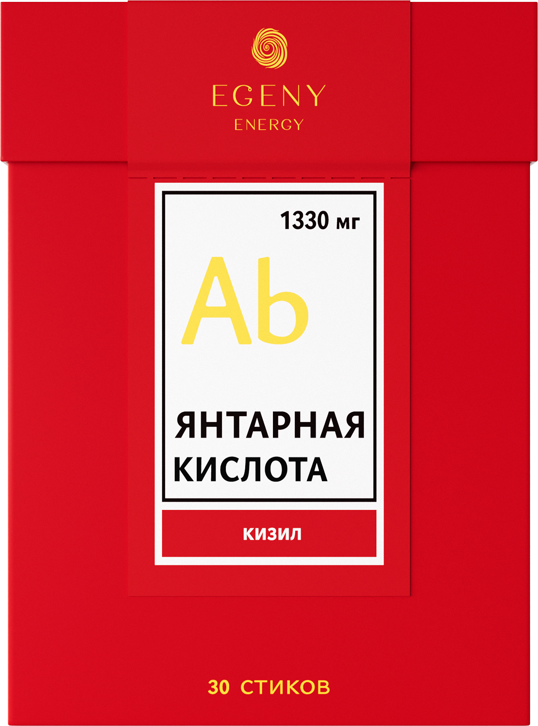 EGENY Натуральная янтарная кислота "Кизил" 30 стиков Natural Succinic Acid Egeny With Dogwood Juice 30 Sticks 200ml