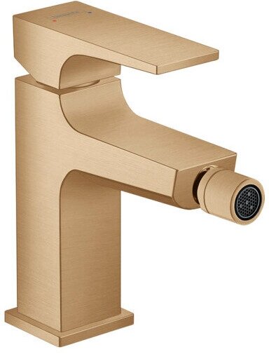 Смеситель для биде Hansgrohe Metropol со сливным клапаном Push-Open 32520140 бронза